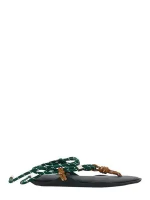 Flowze Twin Rope-detail Lace-up Sandals - Green