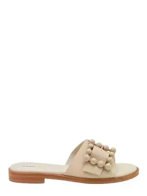 FRAU Beaded-buckle Leather Sandals - Neutrals