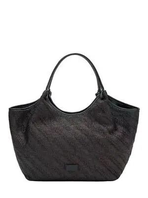 FRAU Herringbone-effect Tote Bag - Brown