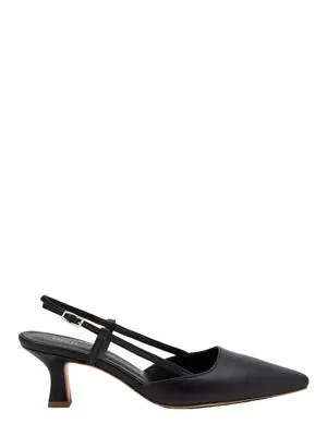 FRAU Pointed-toe Slingback Pumps - Black