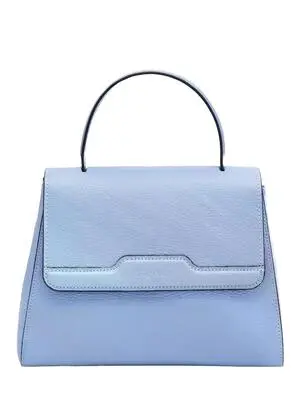 FRAU Pebbled Leather Tote Bag - Blue