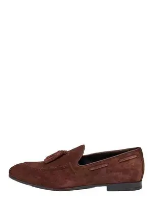 FRAU Tassel Suede Loafers - Brown