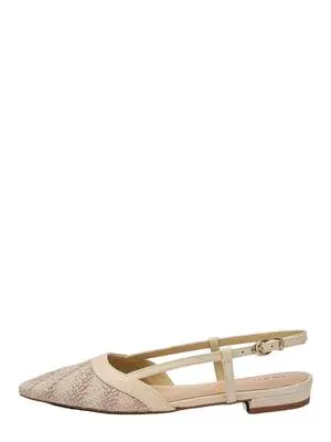 FRAU Herringbone Raffia Slingback Pumps - Neutrals