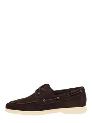 FRAU Lace-up Boat Shoes - Brown