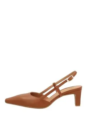 FRAU Pointed Slingbacks - Brown