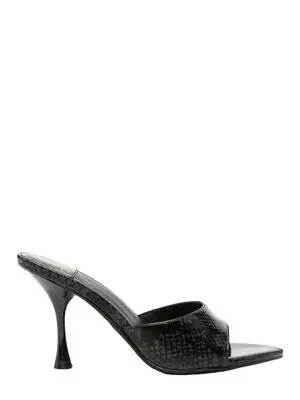 Jeffrey Campbell Agent Snakeskin-effect Sandals - Black