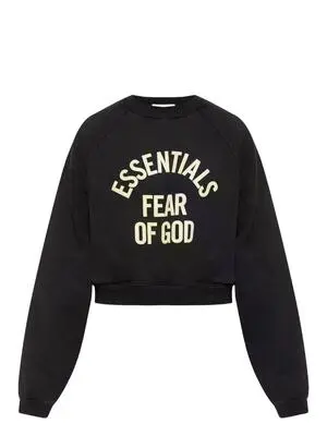 Fear Of God Essentials Logo-print Sweater - Black