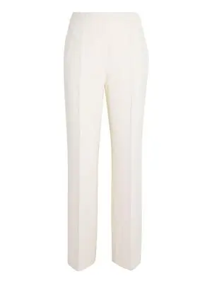 NOMADISSEM Wool-silk-linen-blend Trousers - Ivory