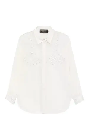 SIMONA CORSELLINI Crystal-embellished Shirt - Neutrals