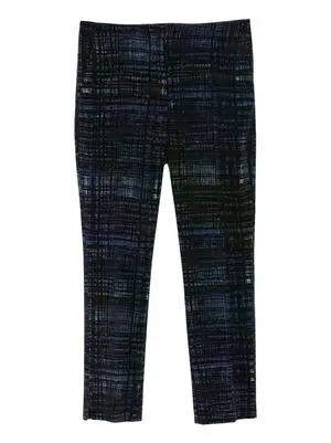 Prada Abstract-print Tailored Trousers - Blue