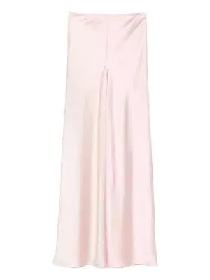 Norma Kamali Satin-finish Wide-leg Trousers - Pink