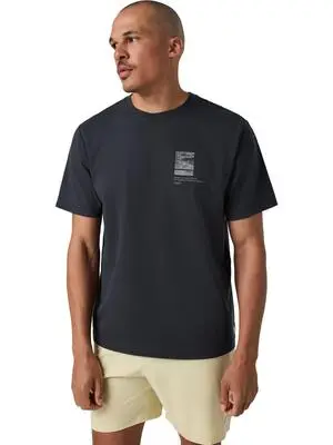 Vuori Short Sleeve Heavyweight Cotton Graphic T-shirt - Navy