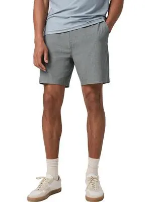 Vuori Aim Elastic Waist 7 Shorts - Concrete Linen Texture