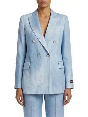 ERMANNO FIRENZE Double-breasted Jacket - Blue