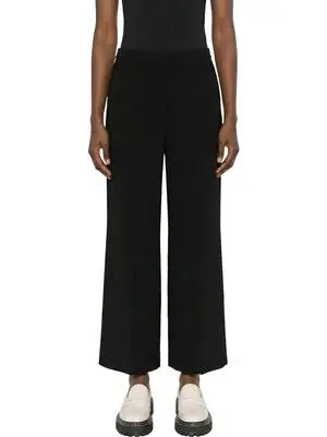Theory Tailored Wide-leg Trousers - Black