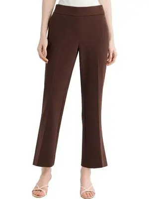 Anne Klein Pull-on Ankle Pant - Dark Chocolate