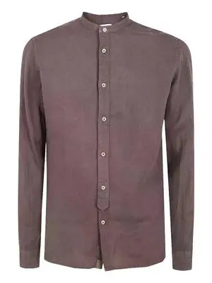 TINTORIA MATTEI 954 Linen Shirt Brown