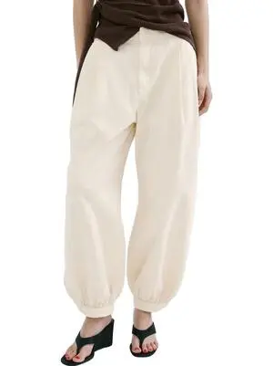Mango Souffle Balloon Jeans Ecru