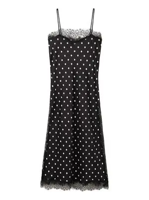 Mango Polka Dot Longline Tunic - Black