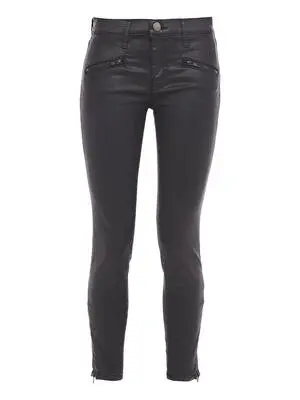 CURRENT/ELLIOTT CURRENT/ELLIOTT Coated Mid-Rise Skinny Jeans
