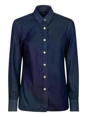 FINAMORE 1925 Button-up Denim Shirt - Blue