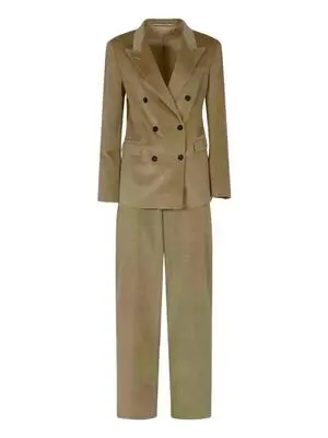 Tagliatore Corduroy Double-breasted Suit - Neutrals