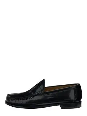 Boggi Milano Brushed Leather Loafers - Black