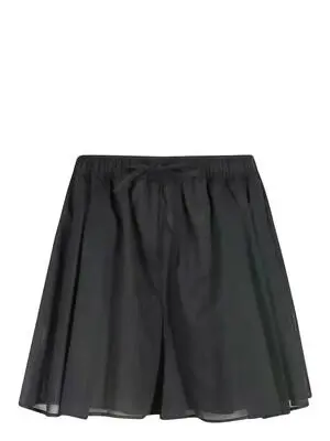 Federica Tosi Muslin Flared Shorts - Black