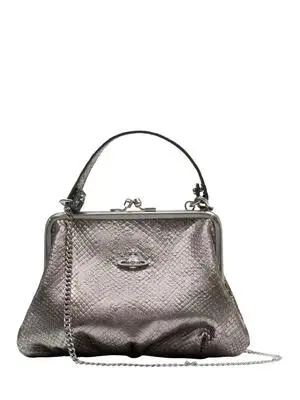 VIVIENNE WESTWOOD Granny Frame Embossed Mini Bag - Silver