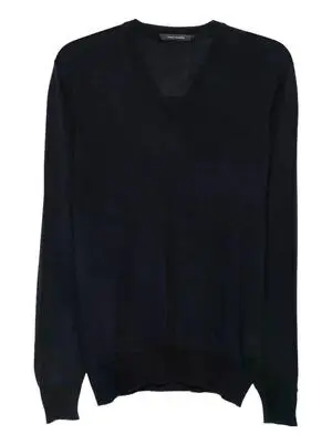 Tagliatore Xavier V-neck Sweater - Blue