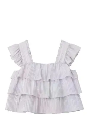 B+AB Ruffled Tiered Top - Purple