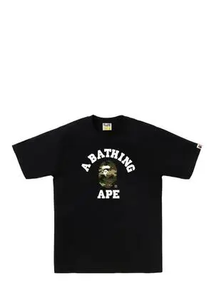 A BATHING APE Camouflage-print T-shirt - Black