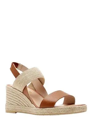 La Canadienne Rosemary Espadrille Wedge Sandals - Cognac