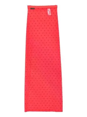 MARINE SERRE Moon Plumetis Mesh Skirt - Red