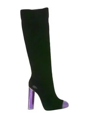 TOM FORD Beaded-toe Block-heel Boots - Black