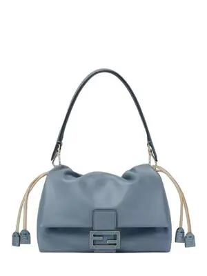 Fendi Mamma Baguette Drawstring Shoulder Bag - Blue