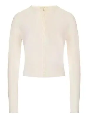 Chloé Pointelle Knit Cardigan - White
