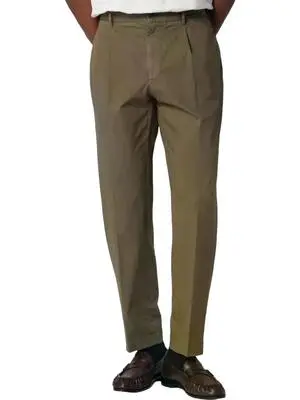 SANTANIELLO Irno Pleated Trousers - Green