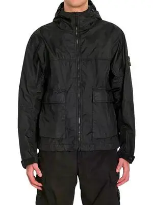 Stone Island Logo-patch Bomber Jacket - Black