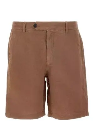 MC2 SAINT BARTH Sebastian Linen Shorts - Brown