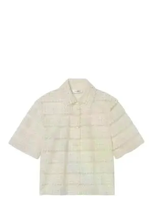 FRAME Lattice Crochet Shirt - Neutrals
