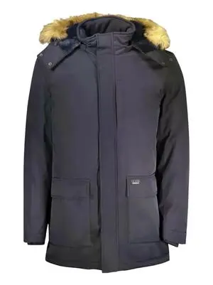 Guess Faux-fur Trim Hooded Jacket - Blue