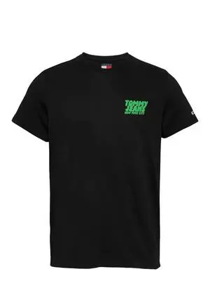 Tommy Hilfiger Logo-print T-shirt - Black