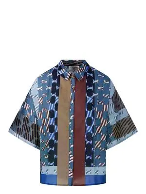 MAPOÉSIE Abstract-print Shirt - Blue