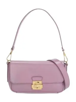 COCCINELLE Medium C-Me Lock Leather Shoulder Bag Purple