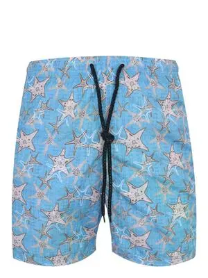 DRUMOHR Slub-texture Shorts - Blue