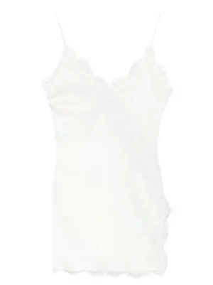 Oseree Lace-trim Dress - White