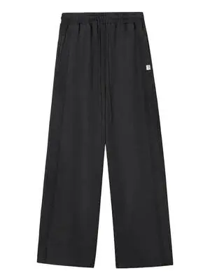MINI CREAM Drawstring-waist Wide-leg Trousers - Grey