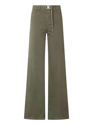 Liu Jo LIU JO Good Flare Belted Trousers Green
