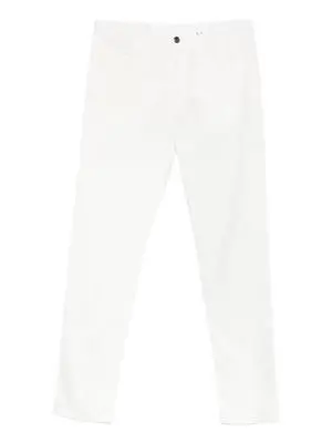 Canali Logo-patch Trousers - White